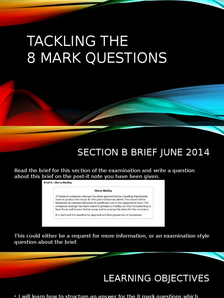 Tackling The 8 Mark Questions | PDF | Neuropsychological Assessment ...