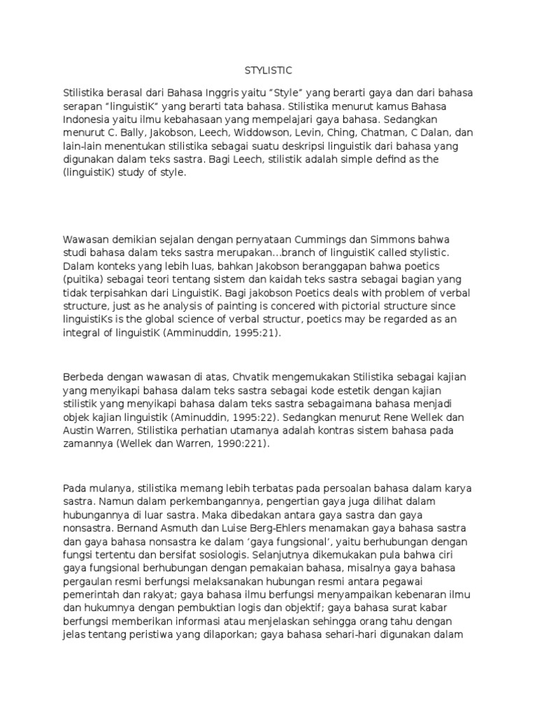 Stylistic | PDF