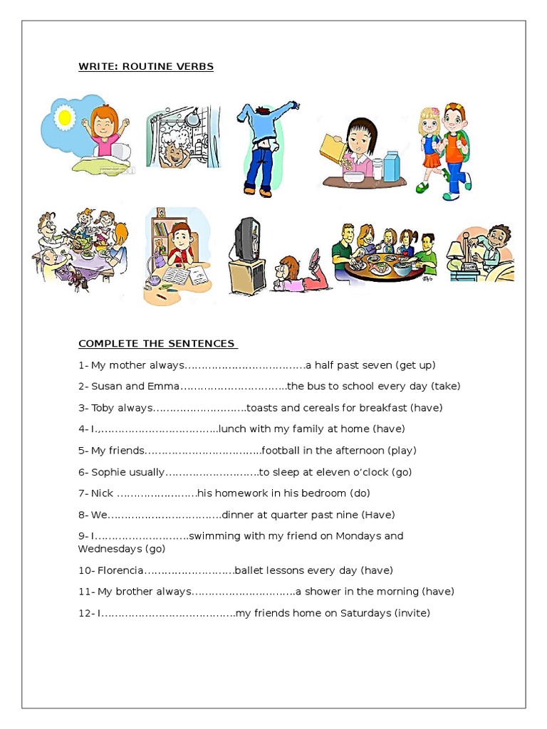 Daily Routines and Habits: A Grammar Review of Present Simple Tense and ...