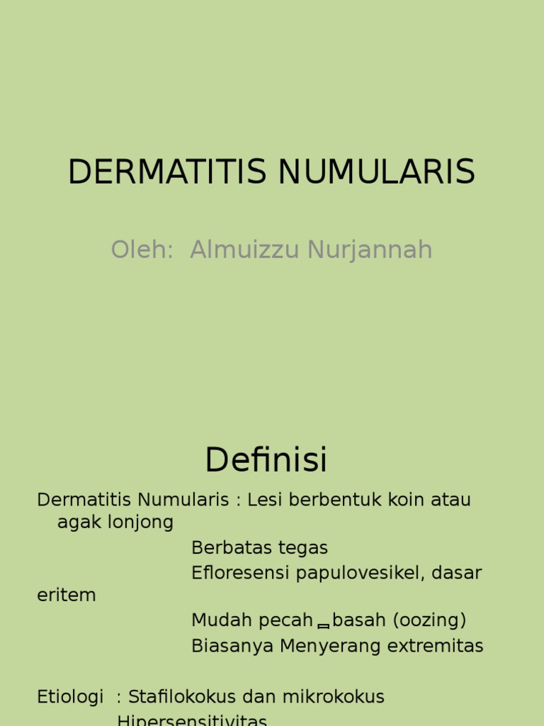 Dermatitis Numularis | PDF