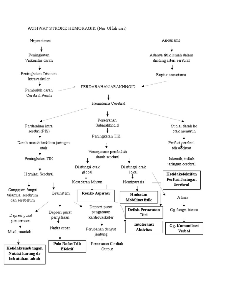 Pathway Stroke Hemoragik dan Iskemik | PDF