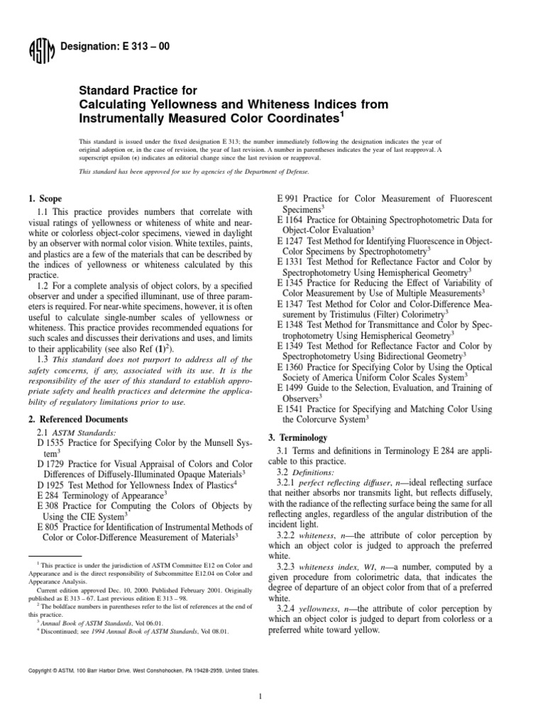 astm | Color | Optics