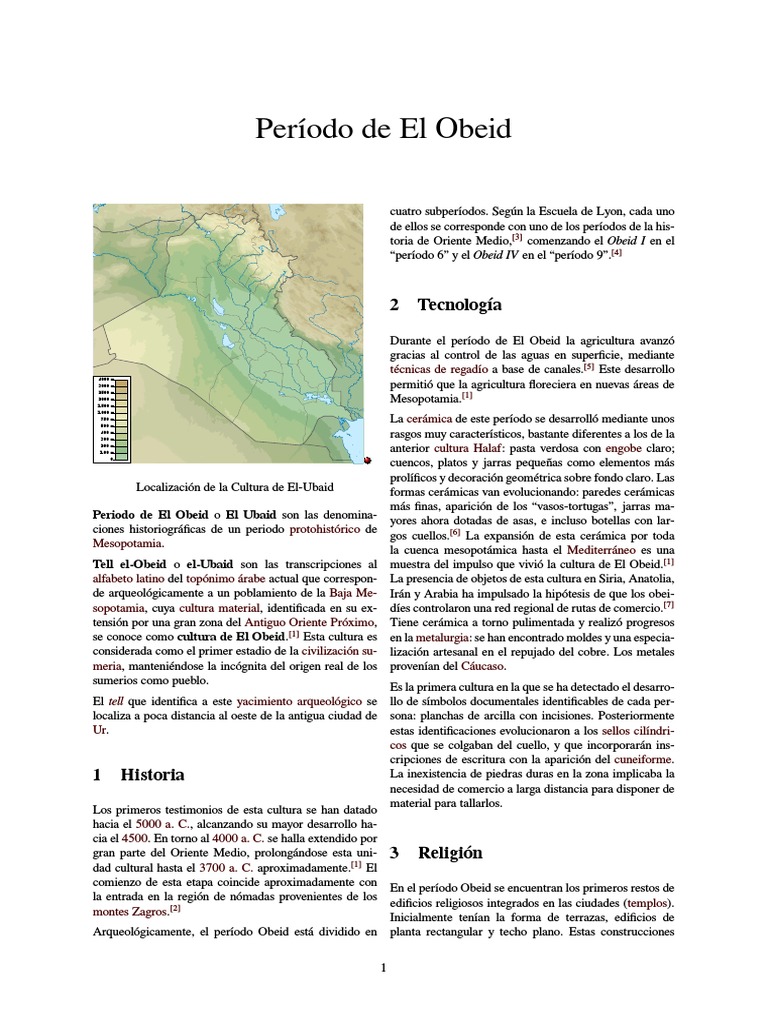 Período de El Obeid.pdf | Edad de Bronce | Antiguo Cercano Oriente