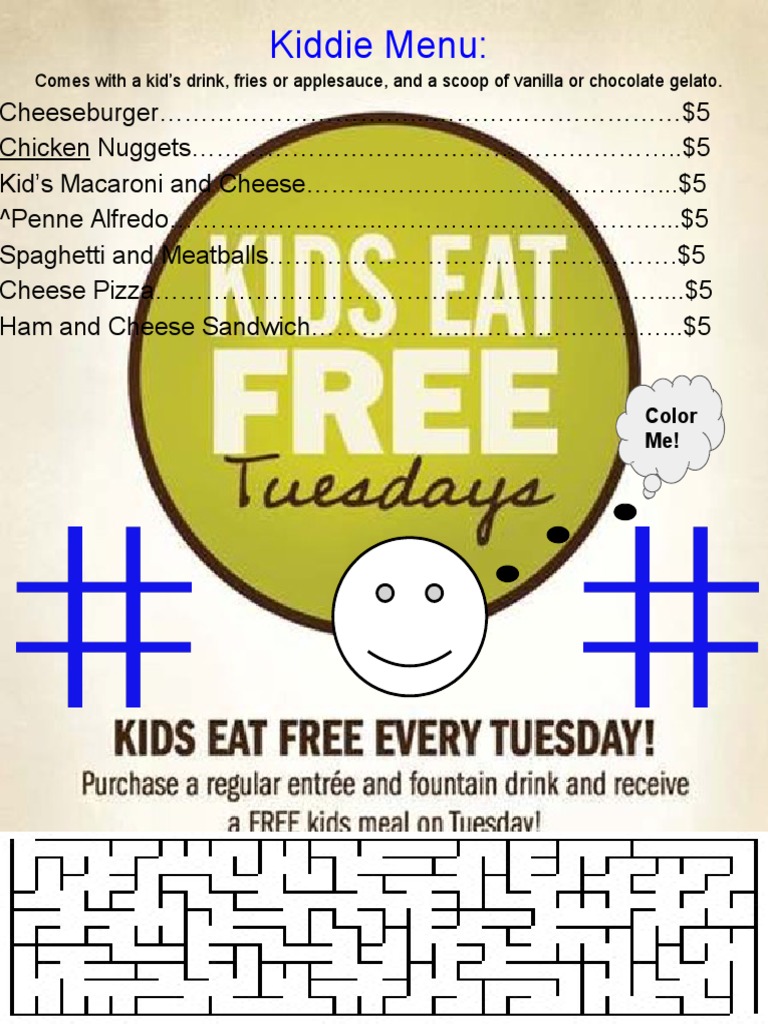 Kids Menu Project | PDF