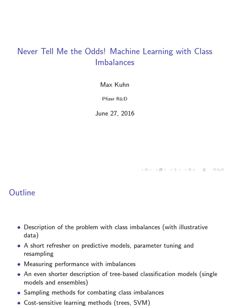 Machine Learning: Addressing Class Imbalances | PDF | Test Set ...
