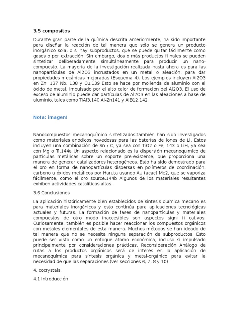 Nanocompuestos y Cocrystals en Química | PDF | Catálisis | Nanopartículas