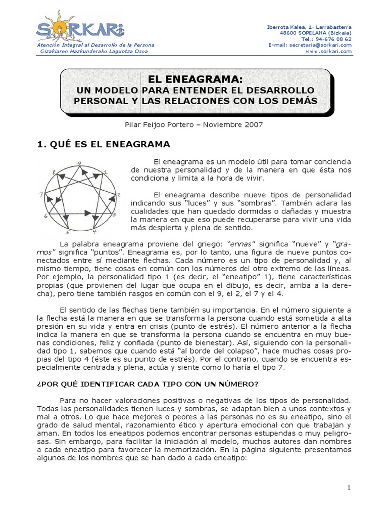 Eneagrama Relaciones PDF | PDF | Eneagrama de la personalidad | Carné ...