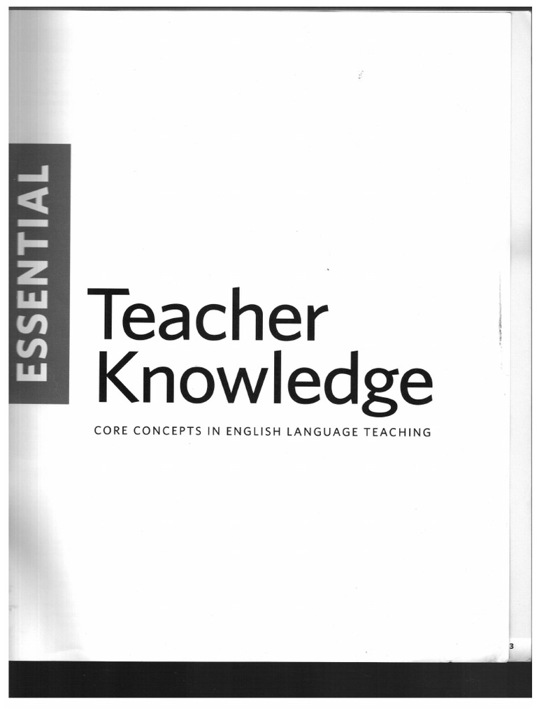 Essential Teacher Knowledge by Harmer | PDF