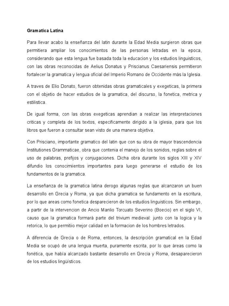 Gramatica Latina | PDF | latín | Gramática