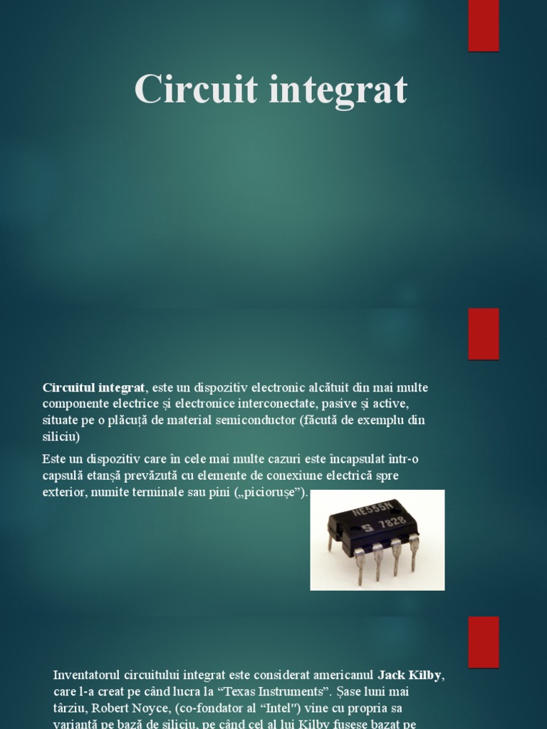 Circuit Integrat proiect fizica ppt