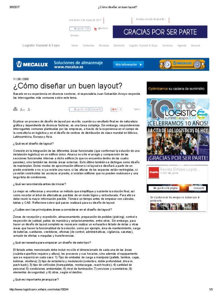 Cómo diseñar un layout efectivo | PDF | Diseño | Logística
