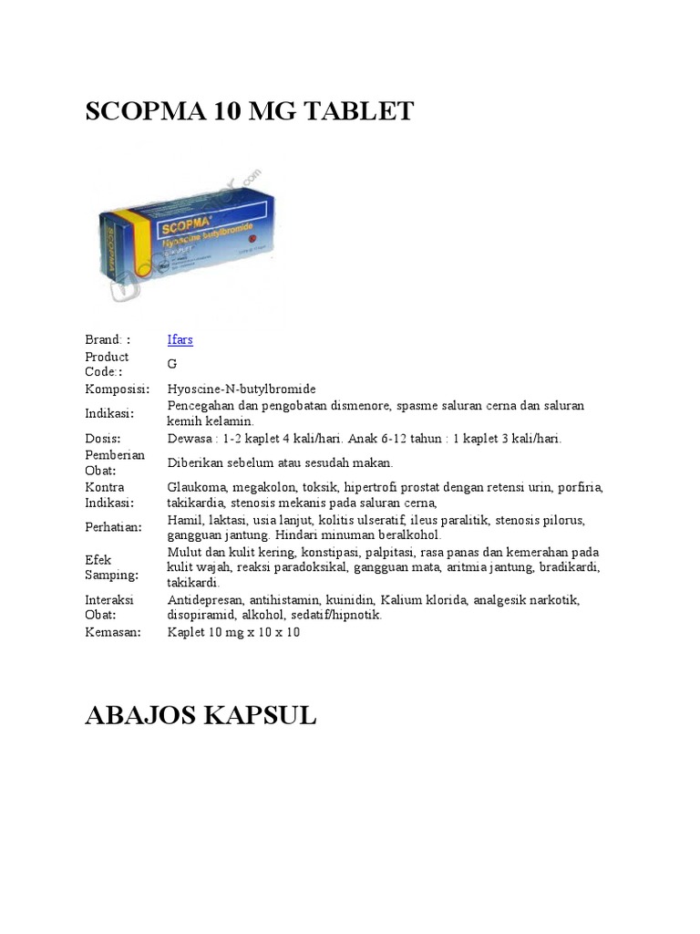 Scopma 10 MG Tablet | PDF