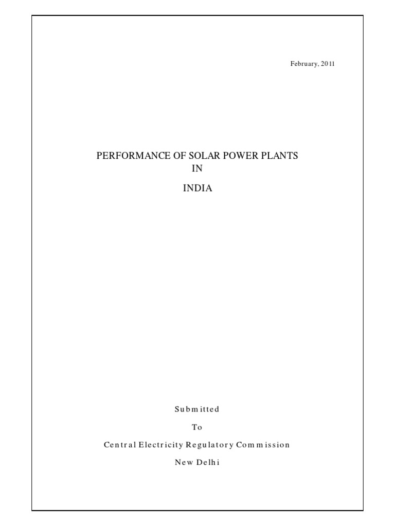 Performance of Solar Power Plants PDF | PDF | Photovoltaics ...
