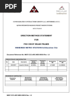 Steel Structure Erection Method Statement | PDF | Screw | Concrete