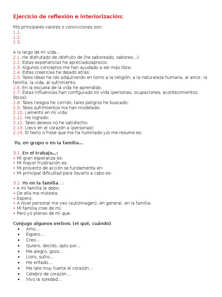 Ejercicio de Autoreflexion | PDF | Science | Ciencia filosófica