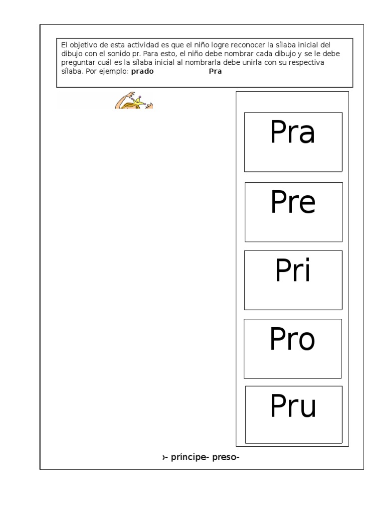 Reconocer Sílaba Inicial PR | PDF