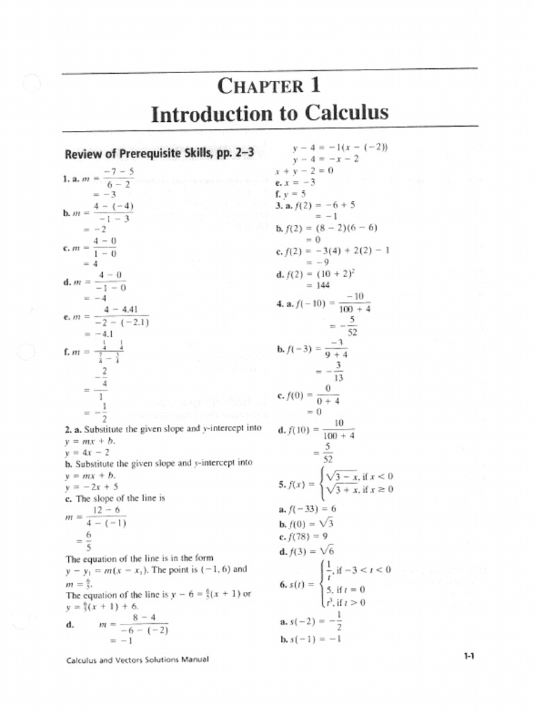 MCV4U CompleteSolutionManual | PDF