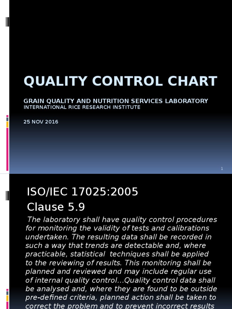 Quality Control Charts in Laboratories | PDF | Errors And Residuals ...