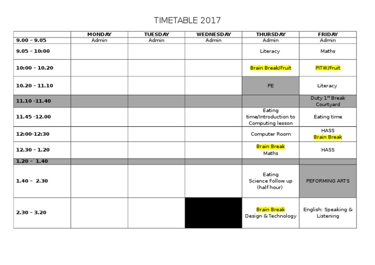 Timetable RM 36 | PDF
