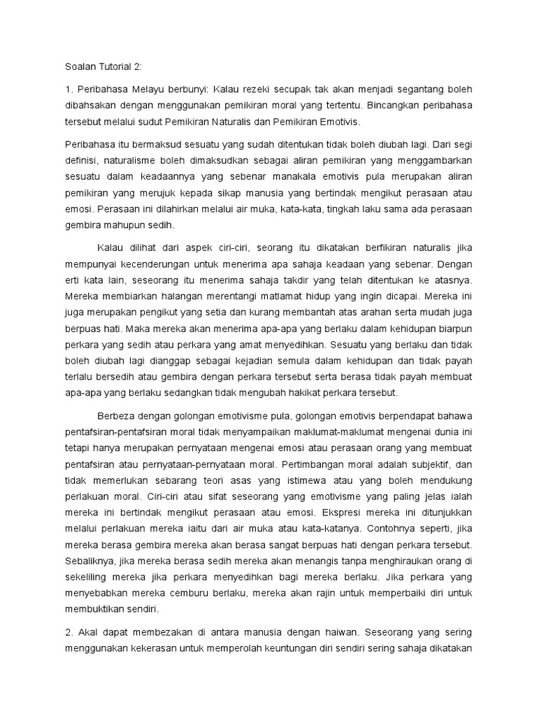 Soalan Tutorial 2 | PDF
