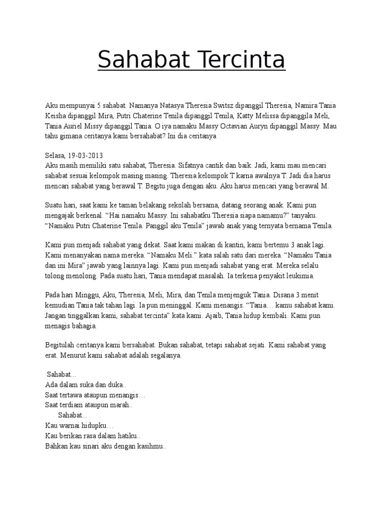 Cerpen Sahabat | PDF