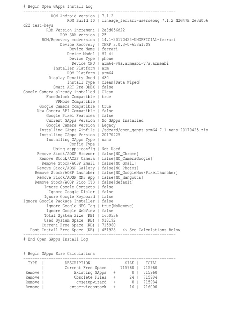 Open Gapps Log | PDF | Smart Devices | Android (Operating System)