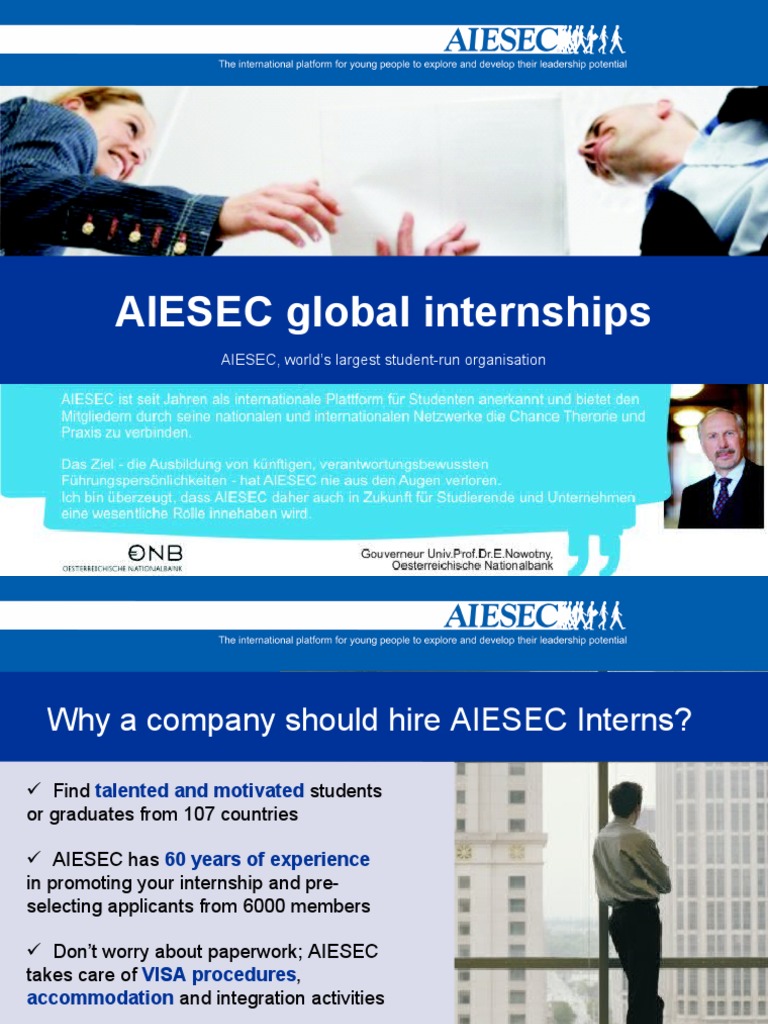 AIESEC in Austria Exchange Program Presentation | PDF | Internship ...