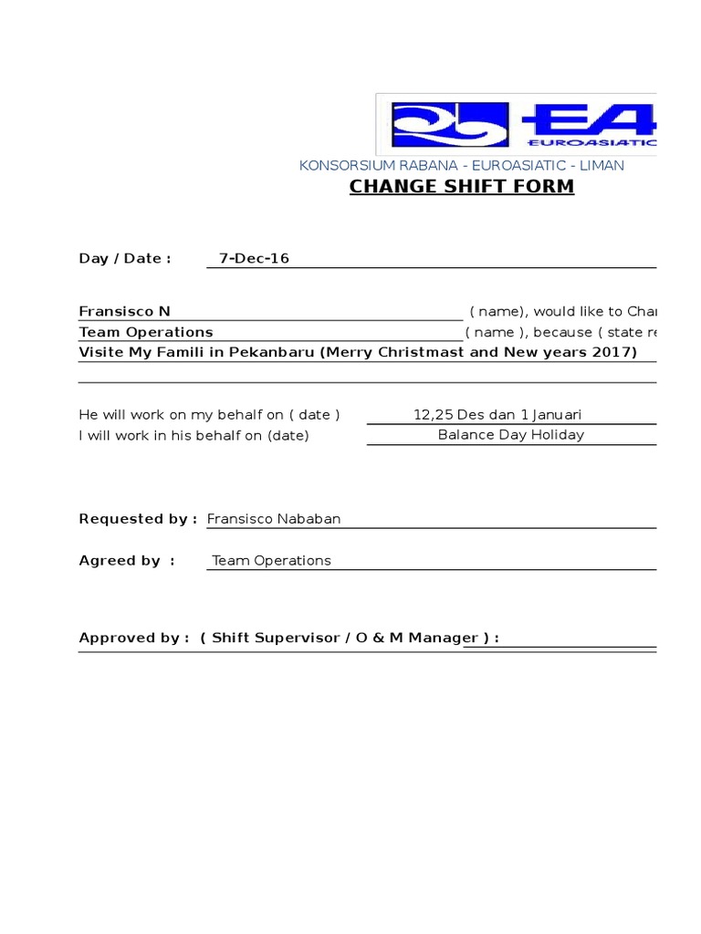 Form Change Shift | PDF