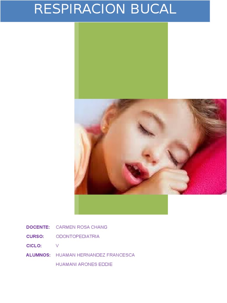 Respiracion Bucal | PDF | Respiración | Anatomía humana