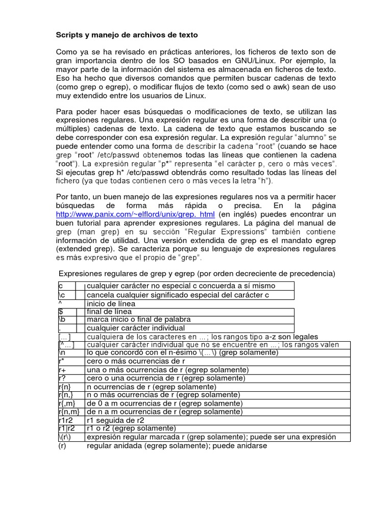 01 Introduccion A Los Scripts y Manejo de Archivos de Texto 1 | PDF ...