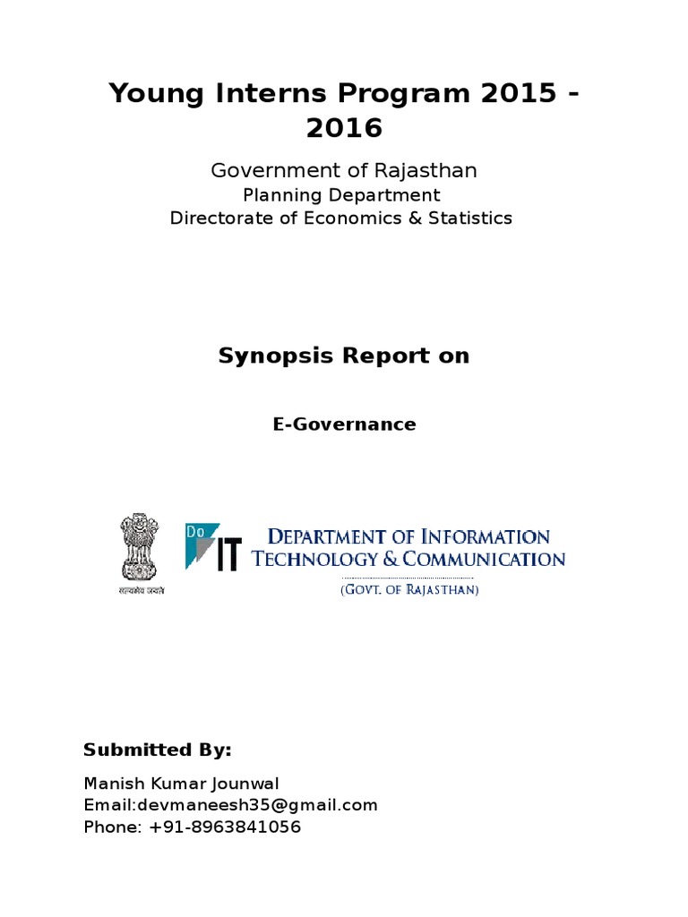 Synopsis Cover Manish | PDF