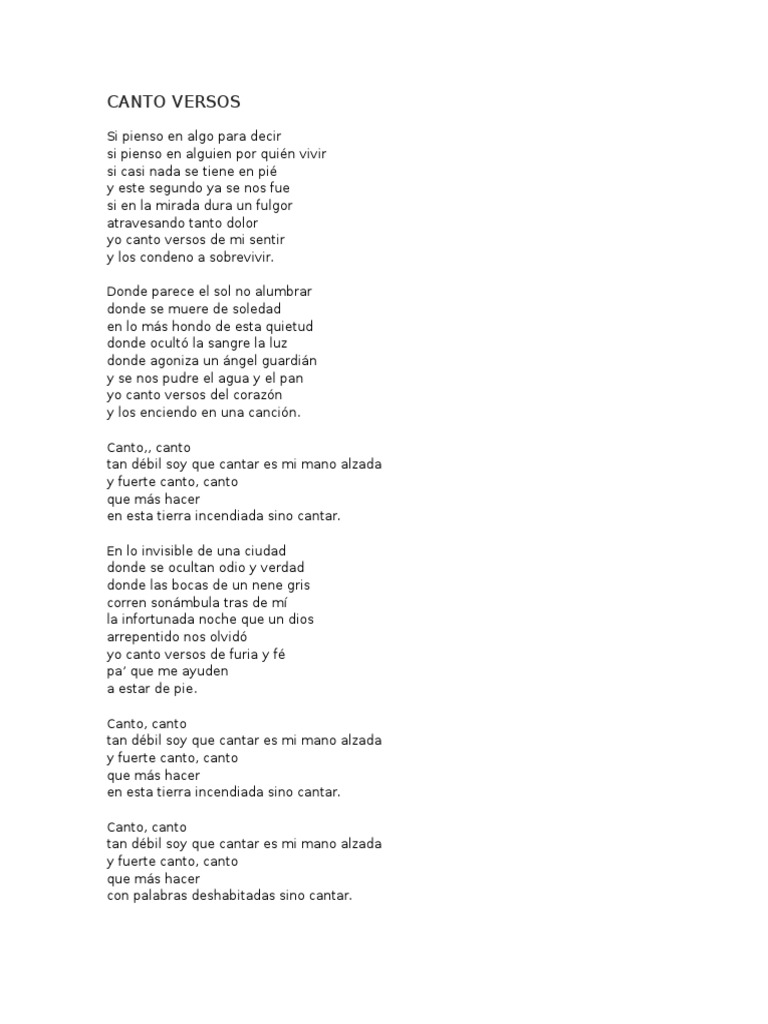 Canto Versos | PDF