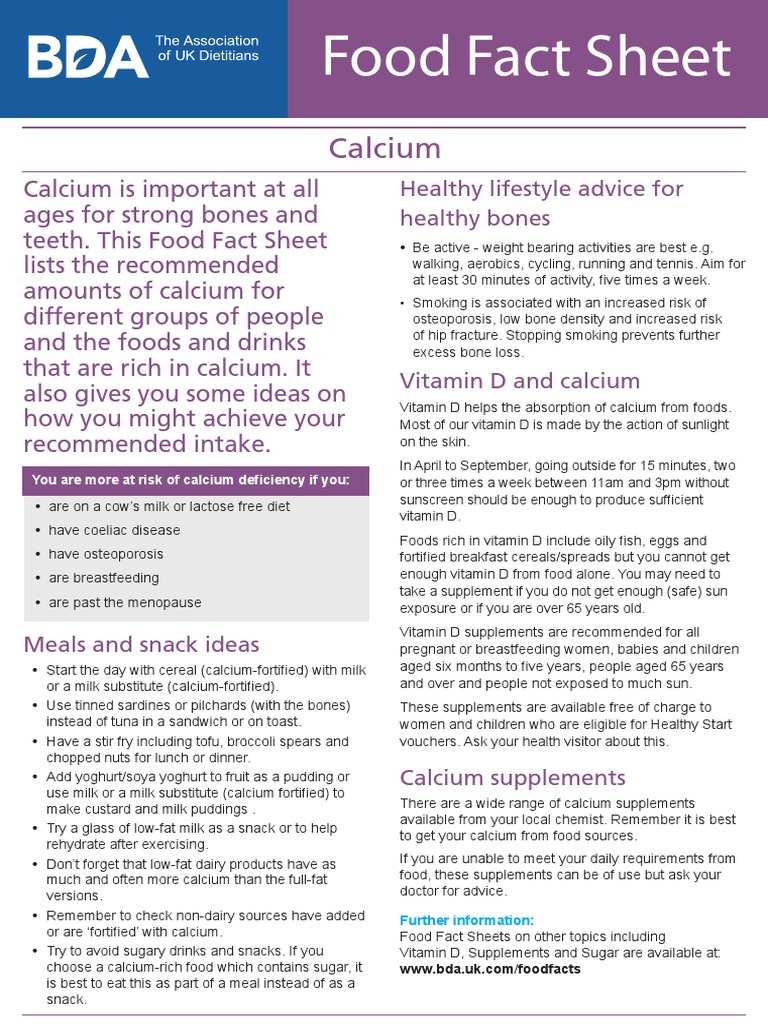 Calcium | PDF | Vitamin D | Osteoporosis