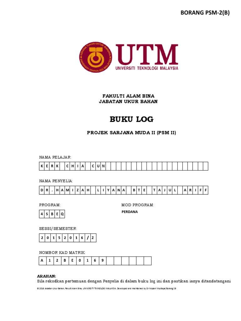 Buku Log 160504 PDF | PDF