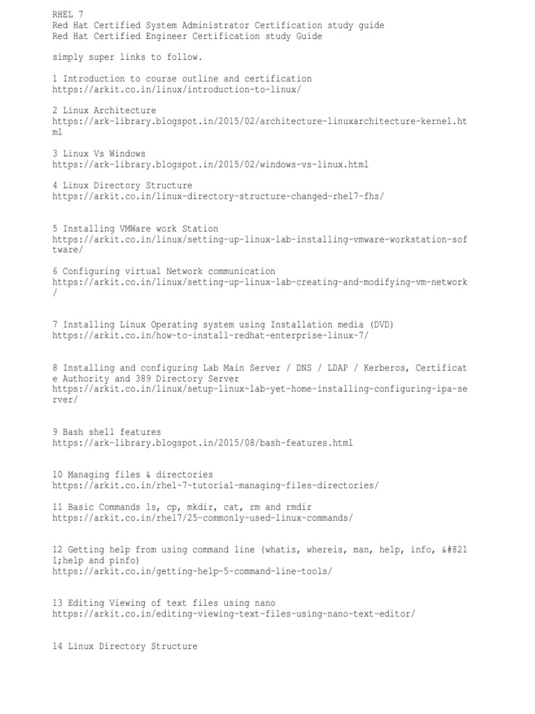 RHEL 7 RHCSA and RHCE Certification Study Guide | PDF | Server ...