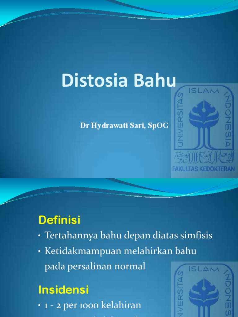 Penanganan Distosia Bahu pada Persalinan | PDF
