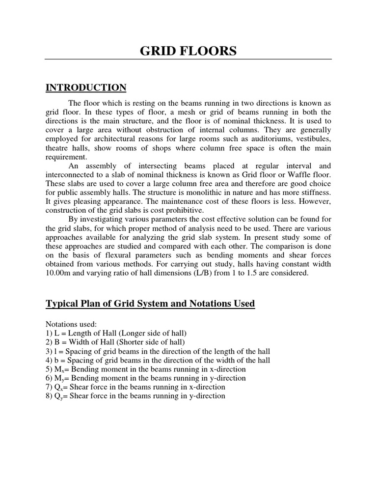 Grid Floors | Download Free PDF | Beam (Structure) | Bending