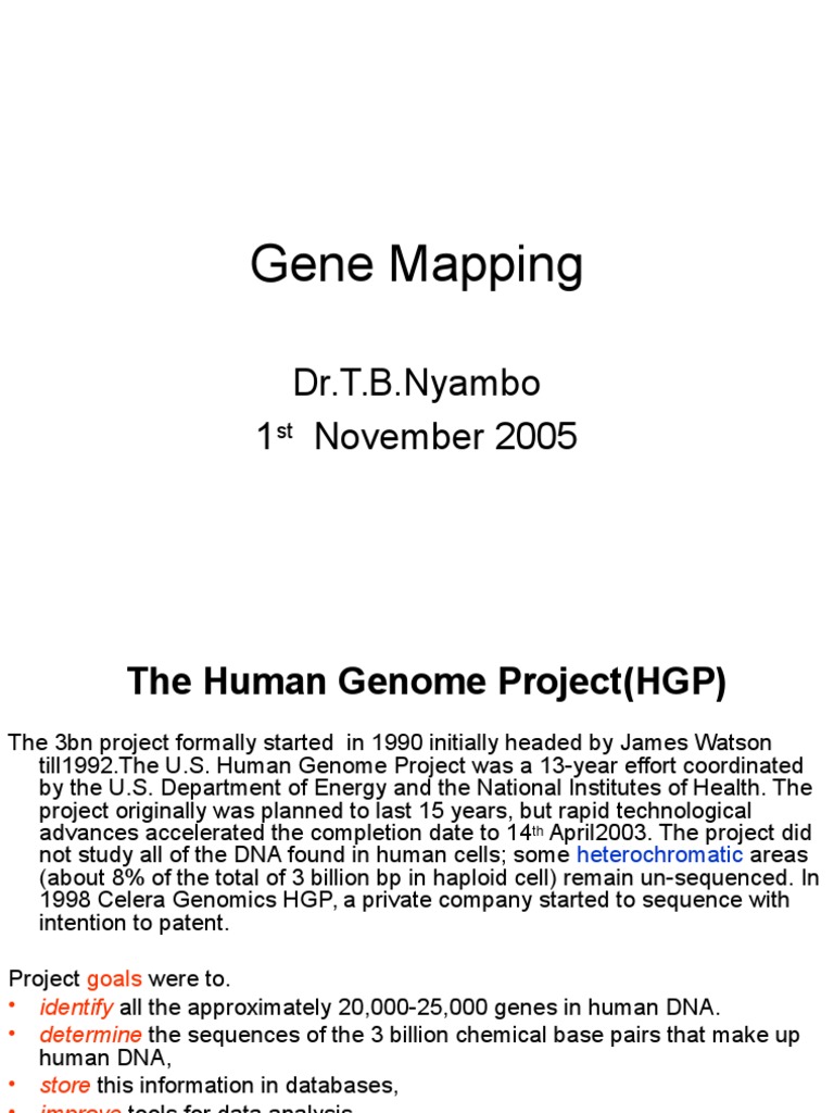 Gene Mapping | PDF | Genetic Linkage | Genetic Recombination