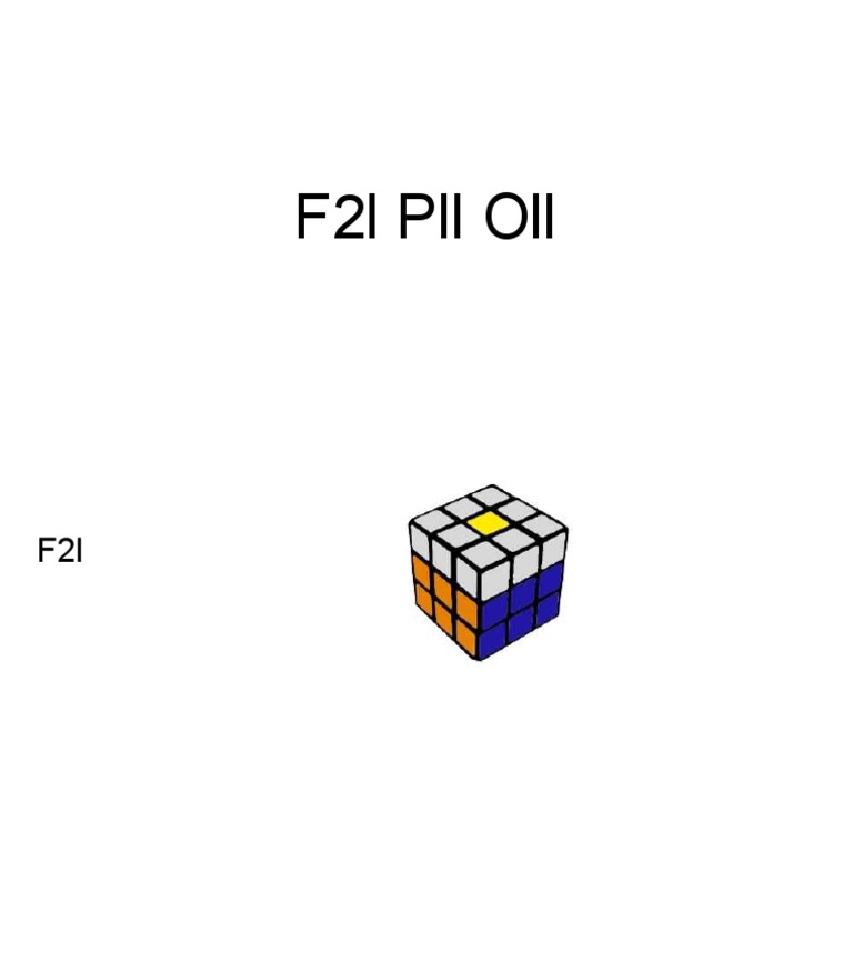 F2L, PLL, and OLL Algorithms Explained | PDF