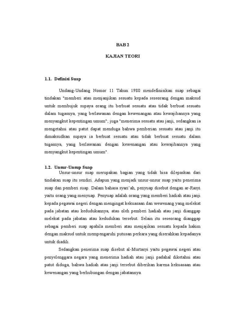 Definisi dan Hukum Suap dalam Etika | PDF