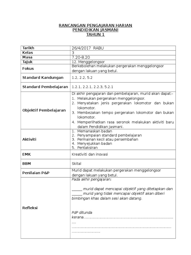 Pengajaran Pergerakan Menggelongsor | PDF