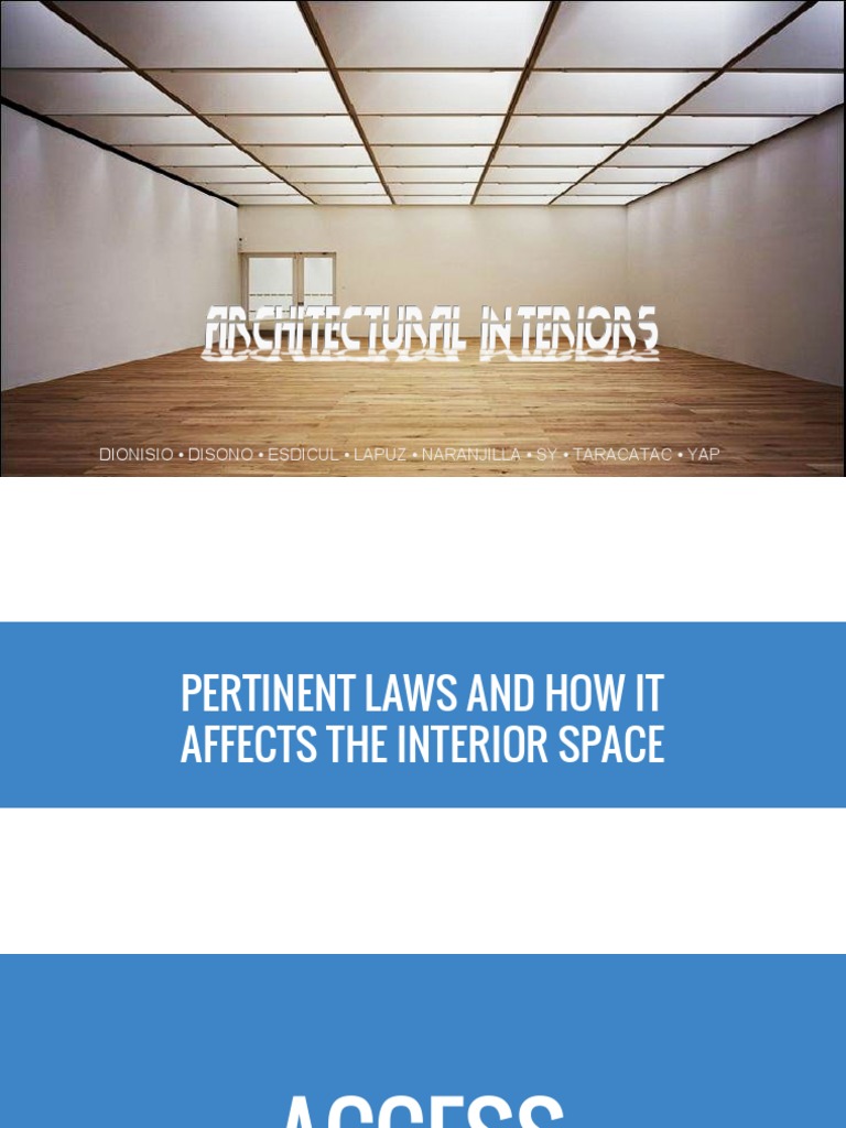 Architectural Interior (Pertinent Laws) | PDF | Ventilation ...