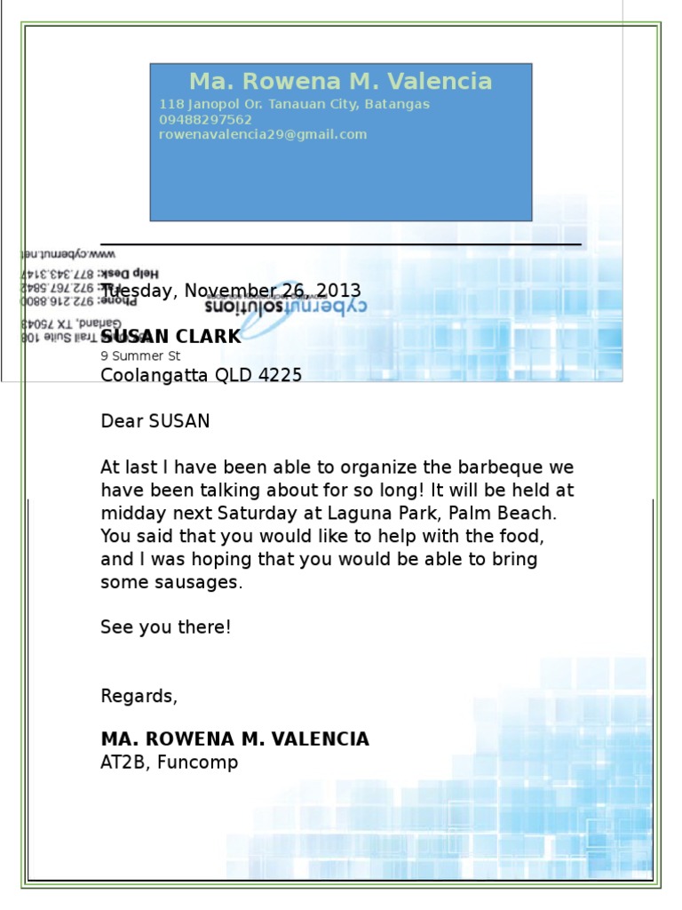 Ma. Rowena M. Valencia: Susan Clark | PDF