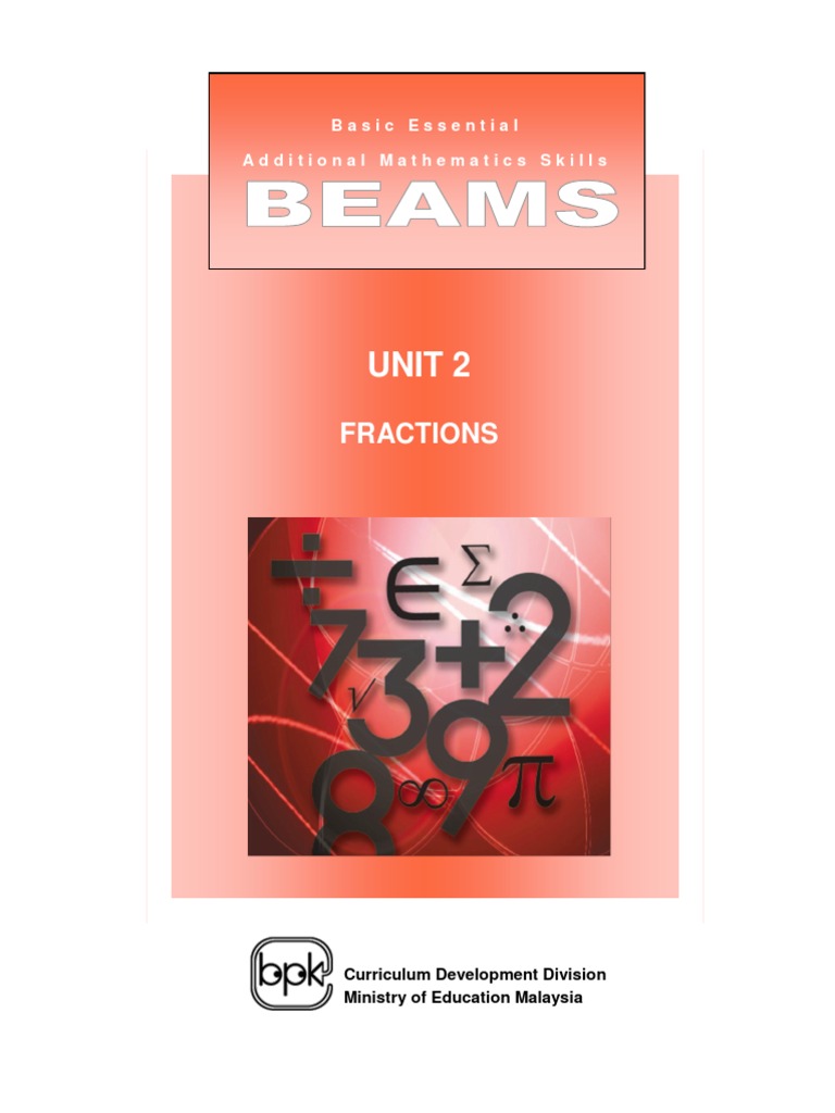 BEAMS - Unit 2 Fractions | PDF | Fraction (Mathematics) | Multiplication