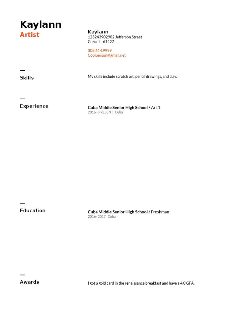 Kaylann: Artist | PDF