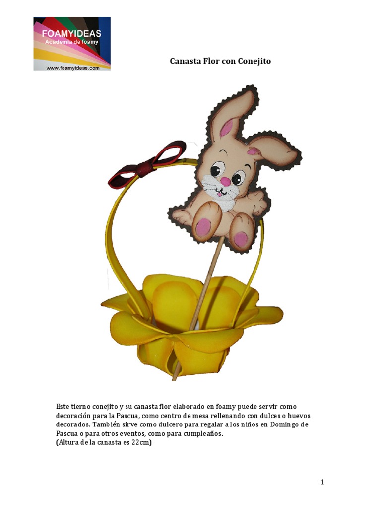 Canasta de Conejo de Pascua en Foami | PDF | Pinturas | Medios de arte