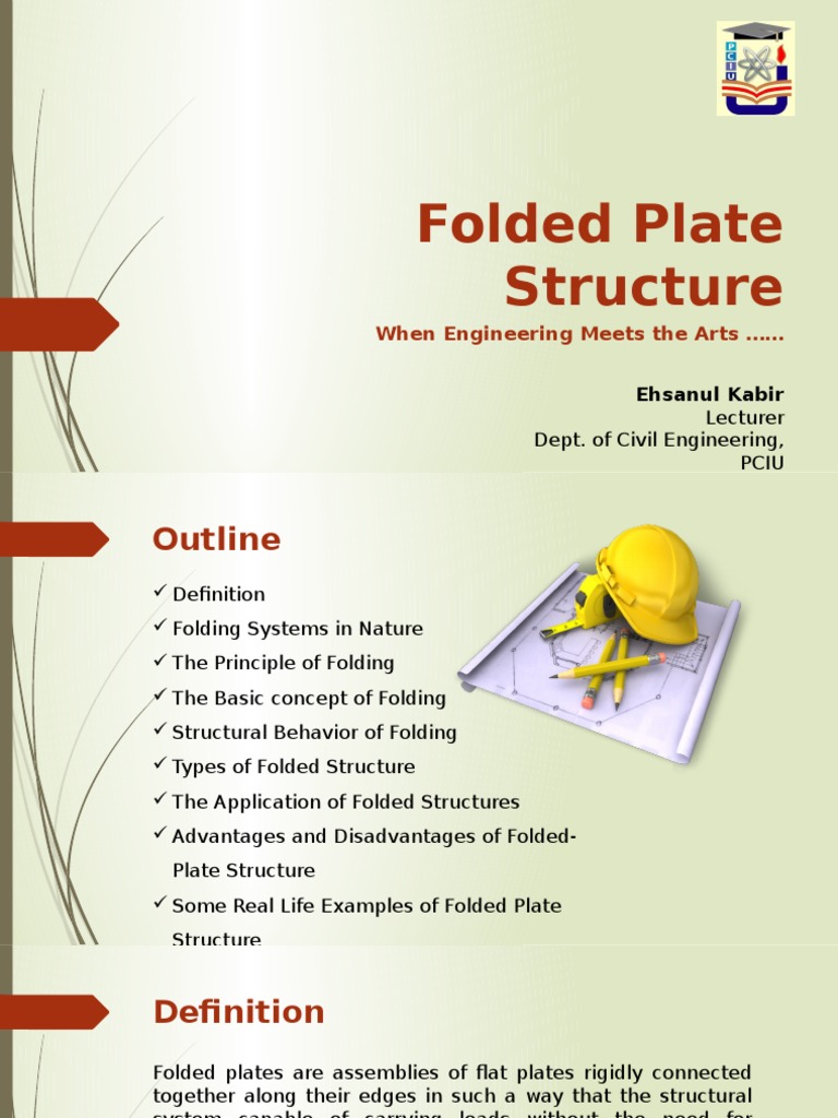 Folded Plate Structure | PDF | Structural Steel | Building