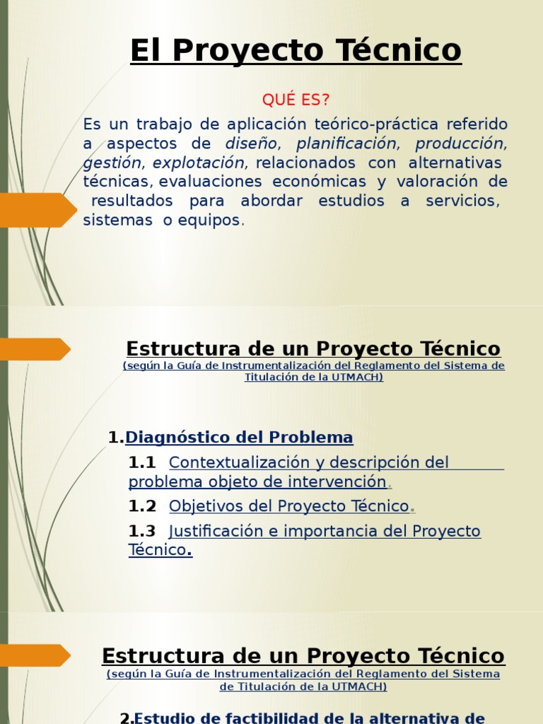 El Proyecto Técnico | Diseño | Presupuesto