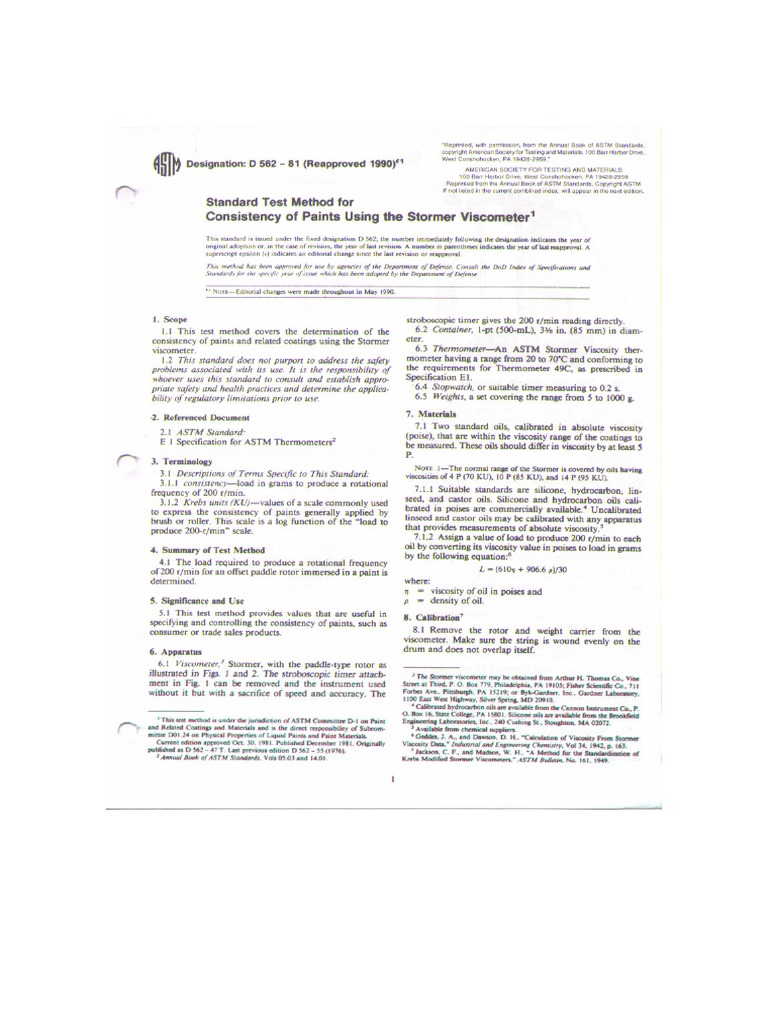 Astm D 562-81 | PDF