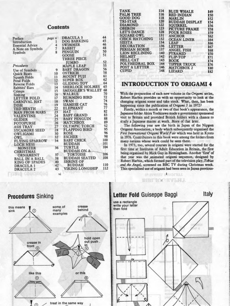 Robert Harbin - Origami 4 (RARE) PDF | PDF